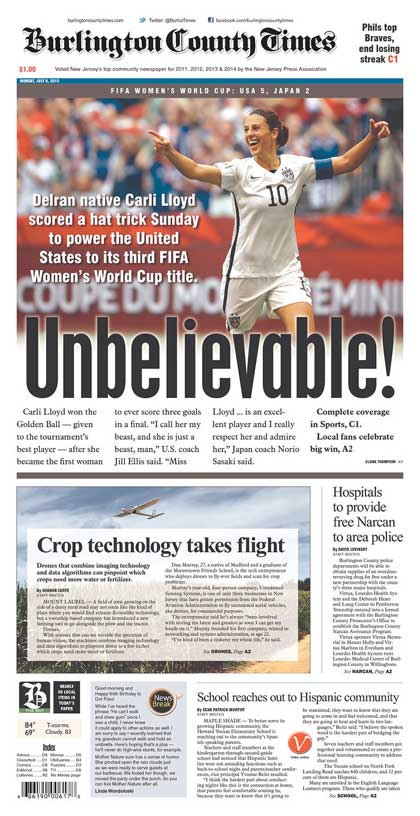 Burlington County Times Newspaper Header