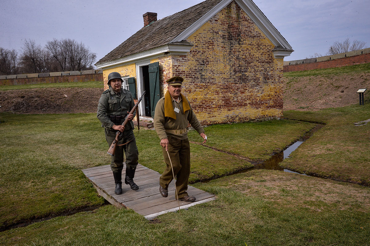 Reenacting a World War II-era German POW camp
