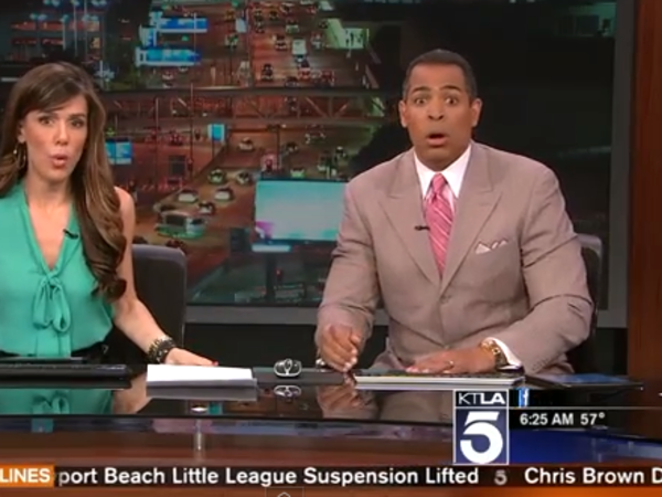 VIDEO: L.A. news anchor bugs out over minor earthquake - Philly